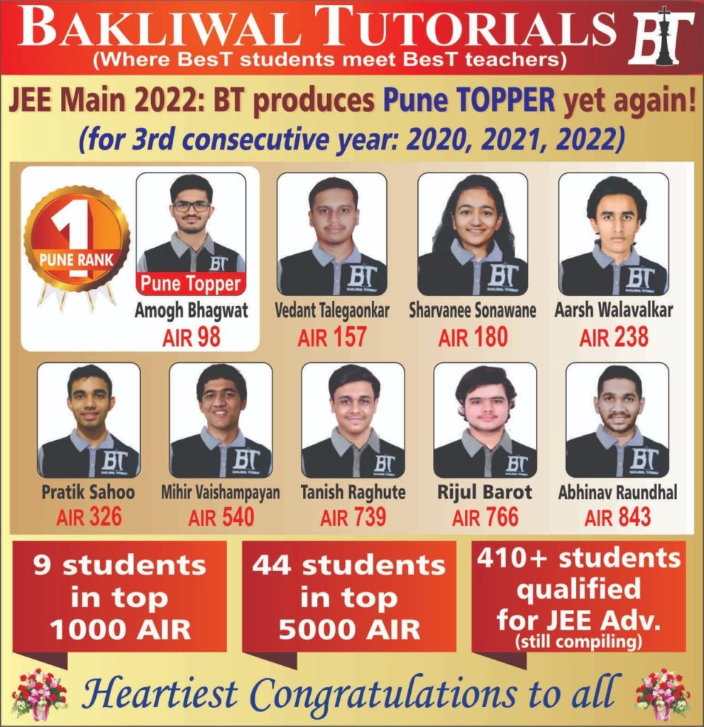 M Prakash Institute Vs. Bakliwal Tutorials - Pune Jago IIT JEE for Main ...